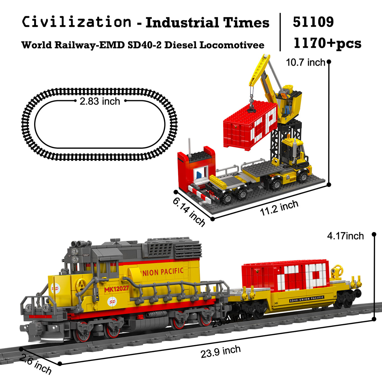 EMD SD40-2 Diesel Locomotive 51109 | 1170 + PCS – jmbricklayer