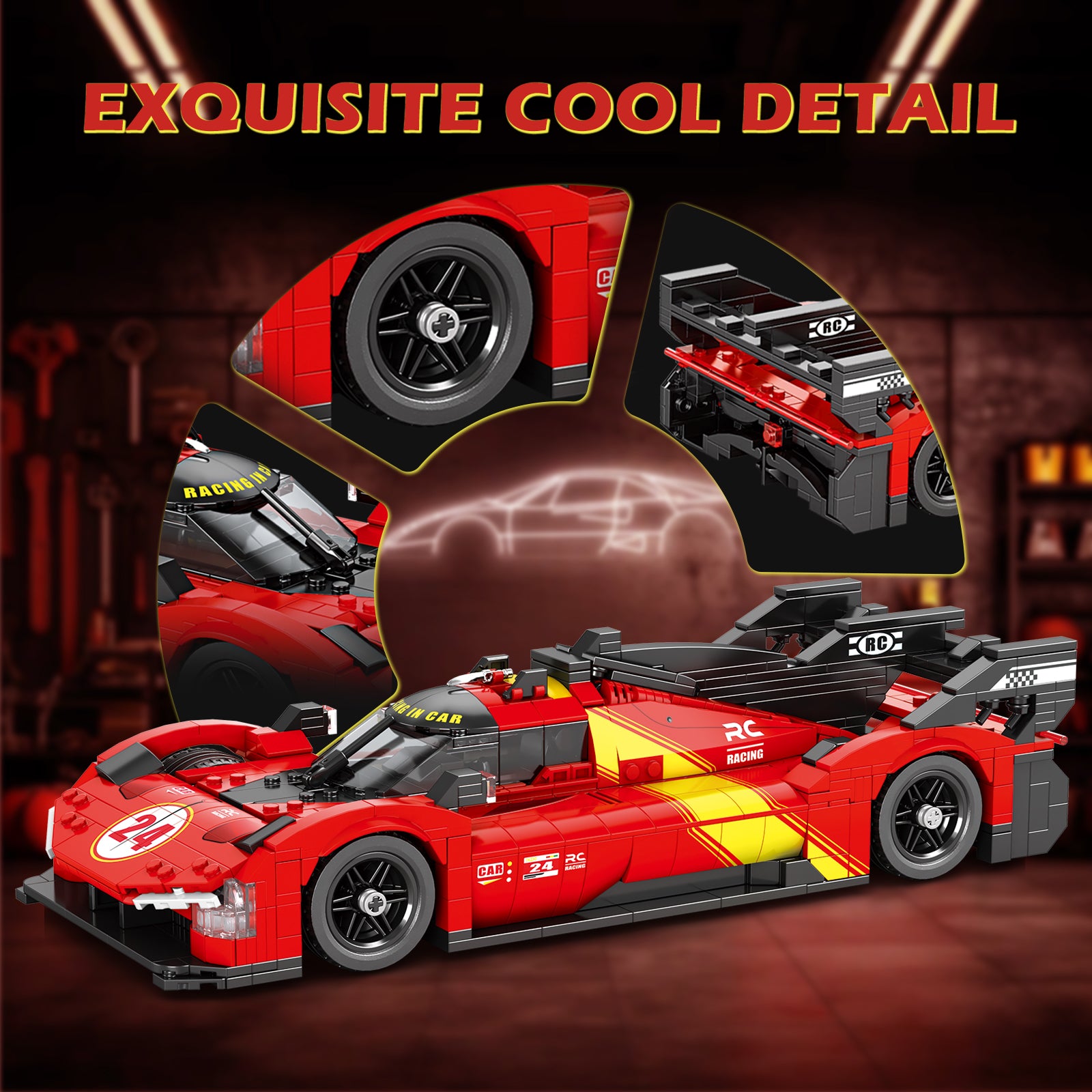 1:16 Scale Le Mans Super Sports Car Building Blocks 11041 | 1370+ PCS ...