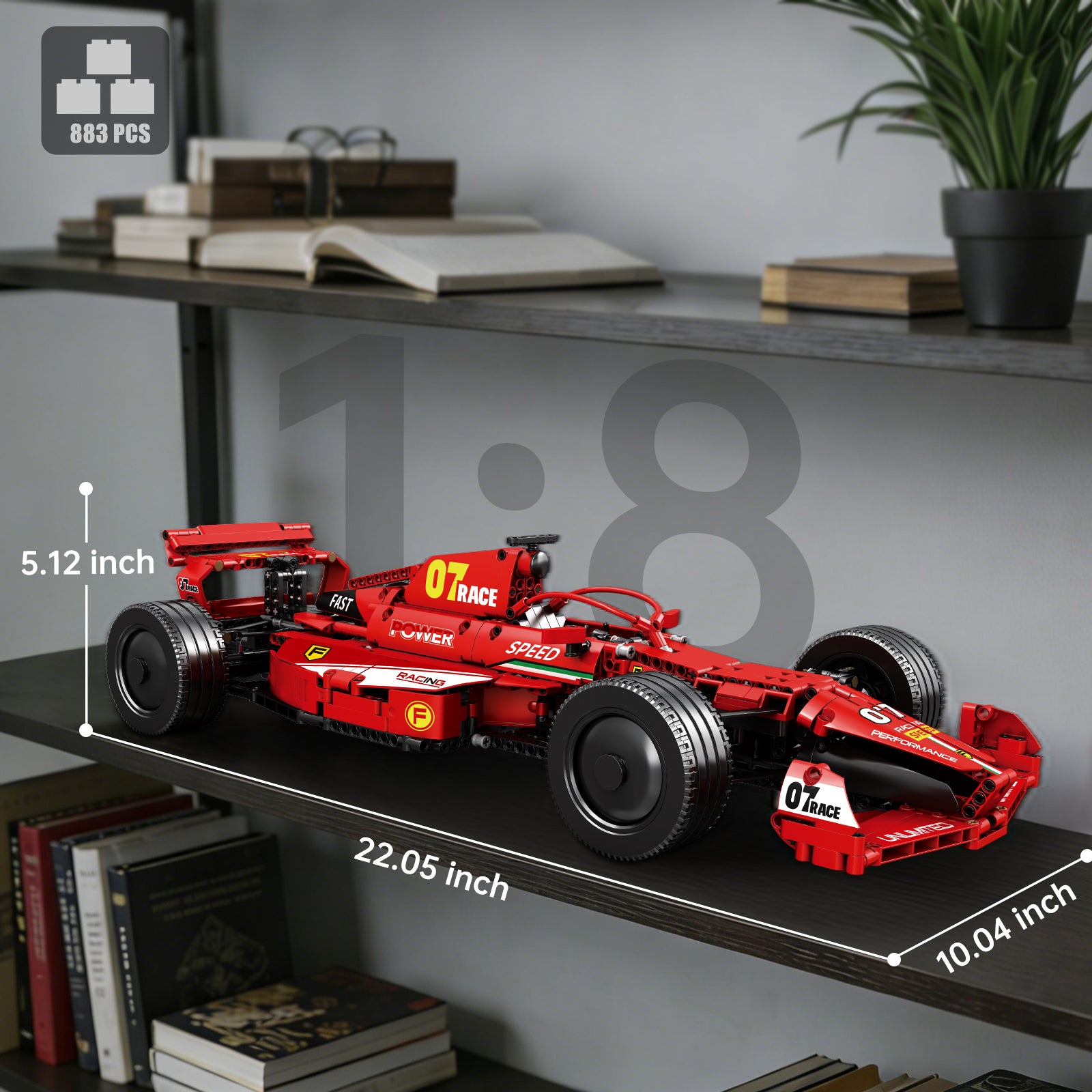 1:8 Scale F1 Race Car Building Blocks 11007 | 928+ PCS – jmbricklayer